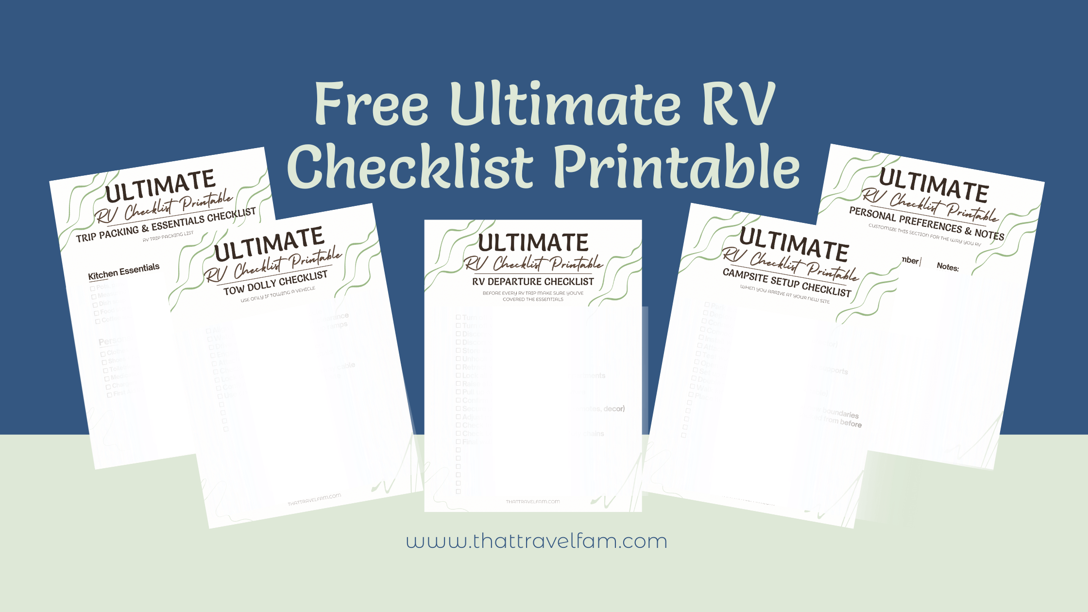 RV Checklist Printable: FREE Setup and Travel Guide - That Travel Fam