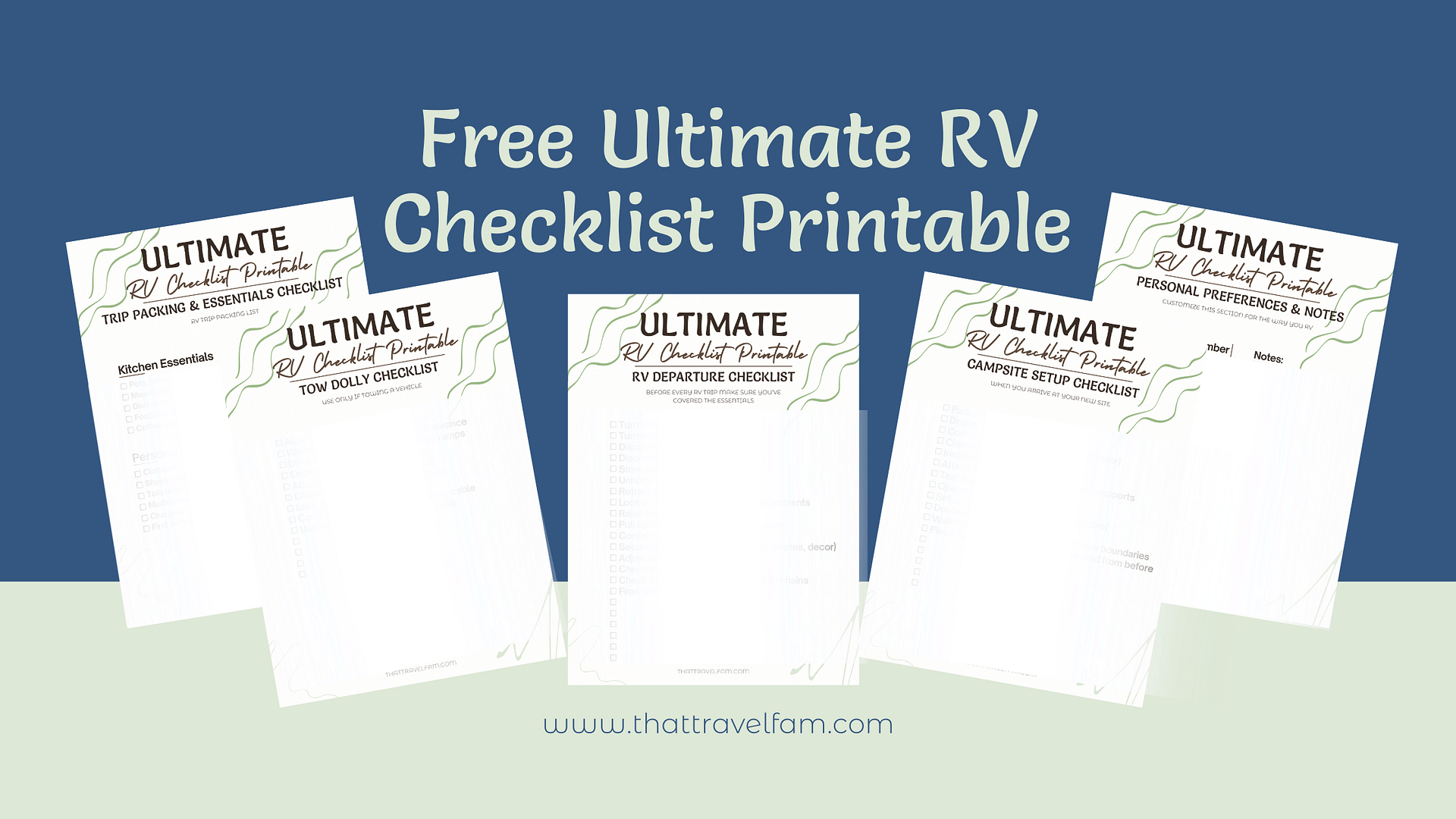 Printable RV Setup Checklist-Free PDF Download - That Travel Fam